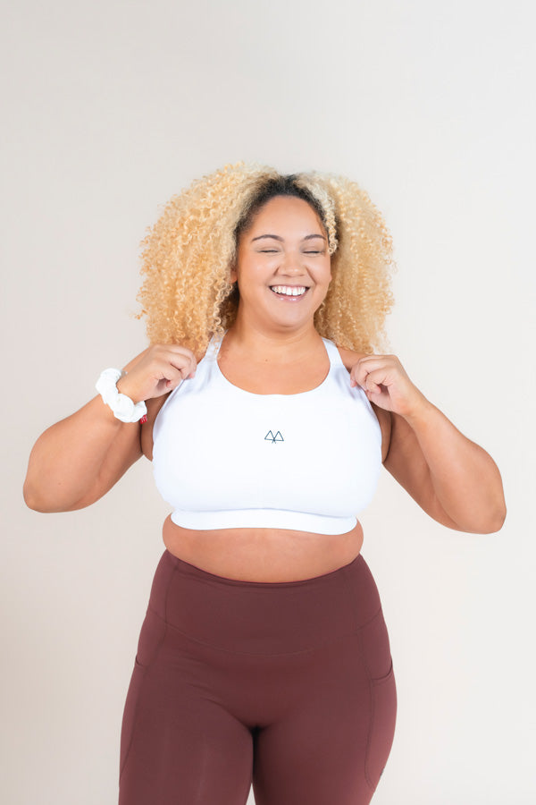 Solidarity High-Impact White Sports Bra