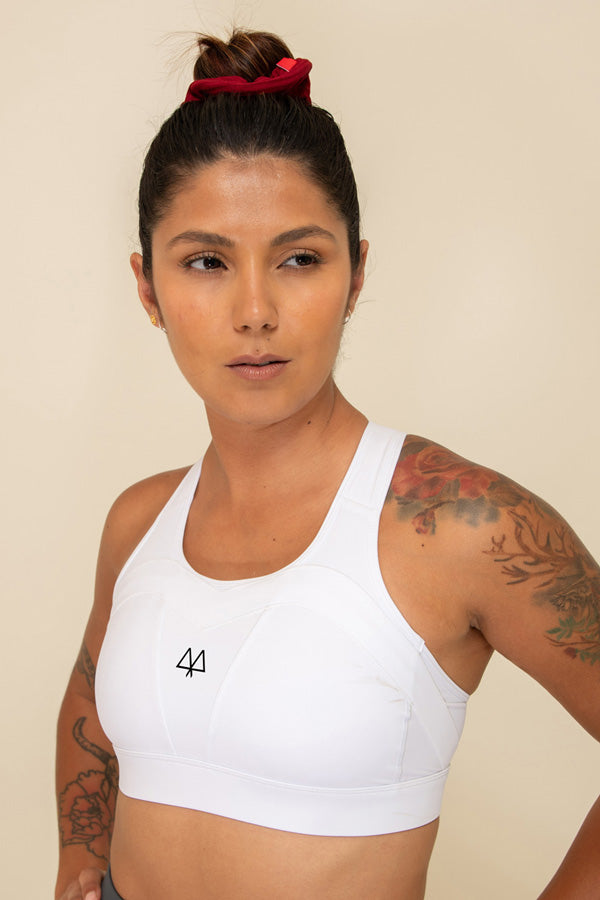 Active Support White Empower Sports Bra